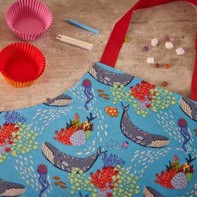 Underwater Wonders Graphic Print Kids PVC Apron