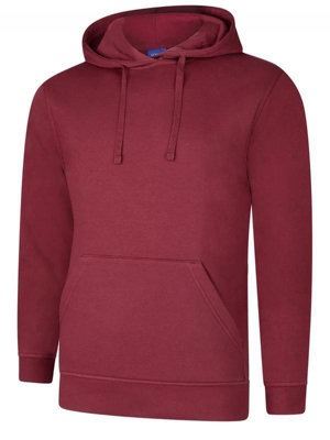 UNEEK Hoodie Hooded Sweatshirt Casual Unisex Fleece Top Plain Pullover Hoodie, Maroon, XL | DIY ...