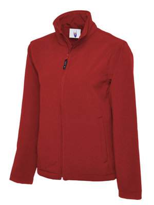 Uneek - Unisex Classic Full Zip Soft Shell Jacket - Hanger Loop - Red ...