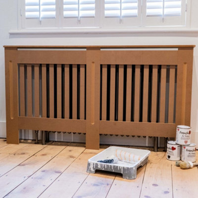 Unfinished Vertical Line Radiator Cover - Large | DIY at B&Q