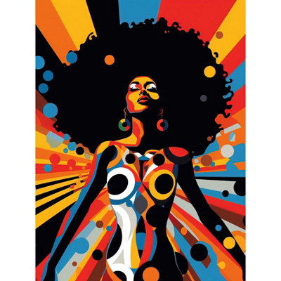 Unframed Wall Art Afro Caribbean Woman Colour Modern Strong Matriarch ...