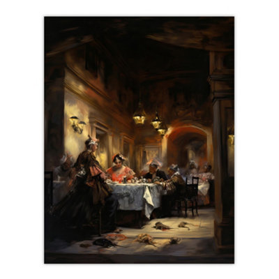 Unframed Wall Art Don Giovanni Opera Decadent Banquet Scene Painting ...