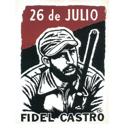 Unframed Wall Art Fidel Castro Communism Cuba 1959 - 12X16 inch