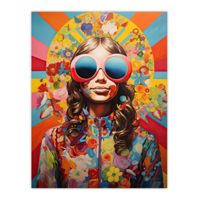 Unframed Wall Art Flower Power Fanfare Florals Maximalist Bright Bold ...