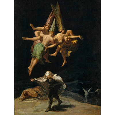 Unframed Wall Art Goya The Witches' Flight - 12X16 inch