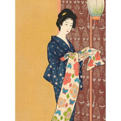 Unframed Wall Art Goyo Hashiguchi Geisha Portrait - 12X16 inch