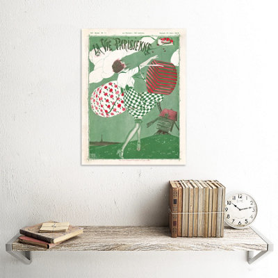Unframed Wall Art La Vie Parisienne Windy Day Shopping Magazine Cover ...