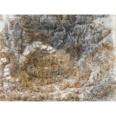 Unframed Wall Art Leonardo Da Vinci A Deluge Flood Storm Drawing ...