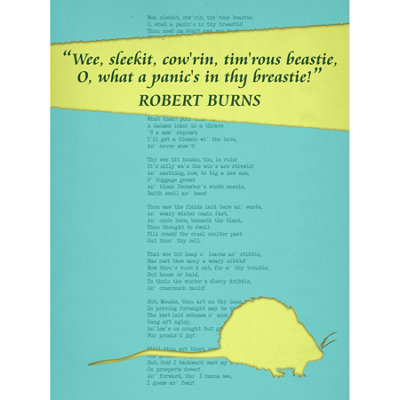 Unframed Wall Art Poem Lyrics Burns To A Mouse - 12X16 inch