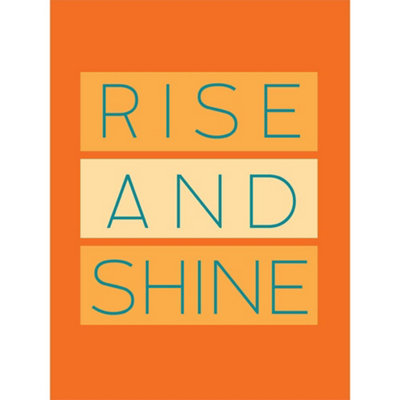Unframed Wall Art Rise And Shine Orange - 12X16 inch