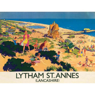 Unframed Wall Art Travel England Lancashire Lytham St Annes British ...