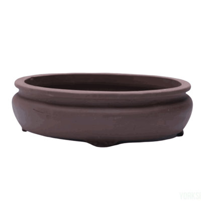 Unglazed Bonsai Pot Oval - 26cm x 20cm x 6cm - YB1130