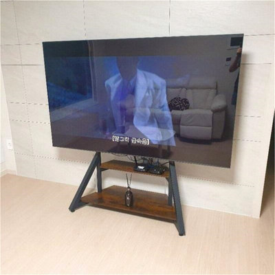 UNHO For 32"-100" Large Floor TV Stand Corner Entertainment Center ...