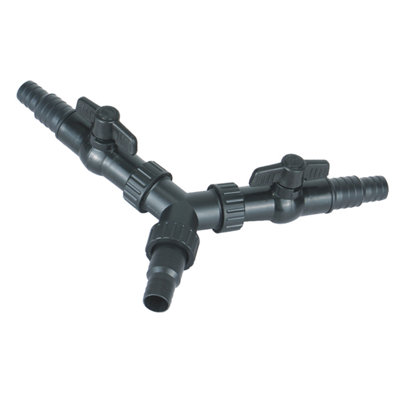Uni Tap 3 Way Y Pond Hose with Adaptor Taps 20/25mm