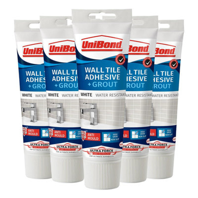 UniBond Anti Mould 2 in 1 Wall Tile Adhesive&Grout for Easy Tiling 300g ...
