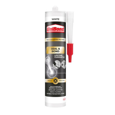 Unibond Seal & Bond Sealant Cartridge Multi-Purpose Adhesive White ...