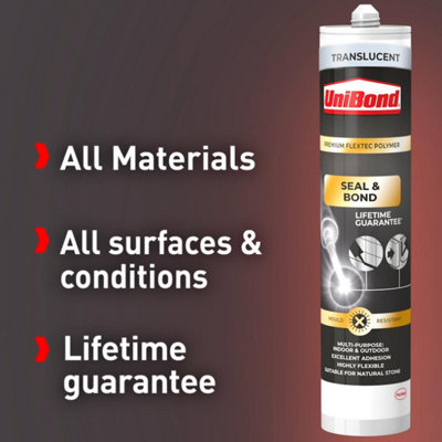 Unibond Seal & Bond Sealant Cartridge Translucent Multi-Purpose ...