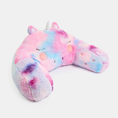Unicorn Cuddle Cushion Teddy Fleece Reading Bed Pillow Chair Back ...