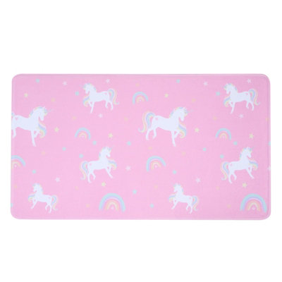 Unicorn Kids Rug Washable Supersoft Carpet Anti Slip Living Bedroom ...