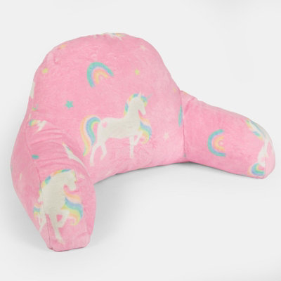 UNICORN READING PILLOW CUSHION FLEECE BACKREST NECK LUMBAR CHAIR ...