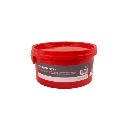 Unicrimp Qtt2 400 Red Plastic Wall Plugs And 400 X 8 X 1.5 Inch ...
