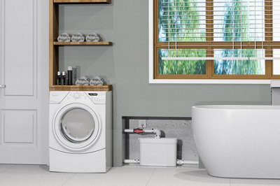 UNIFLO UTILITY PLUS SLIM GREY WATER MACERATOR PUMP. FOR KITCHEN SINK ...