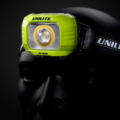 Unilite HT-650R Dual Power Double LED Headtorch - 650 Lumen - 84 Metre ...