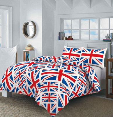 Union Jack Collage Duvet Cover Set Bedding | DIY at B&Q