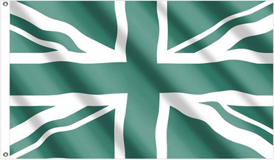 Union Jack Flag Green 5x3ft With Eyelets | DIY at B&Q