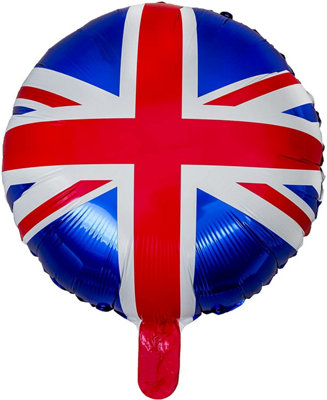 Union Jack Foil Balloons Blue 18 Inches for all occasions 1pcs | DIY at B&Q