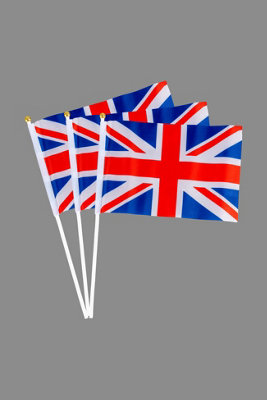 Union Jack Hand Flags pack of 50 King Charles Coronation Waving Flag ...