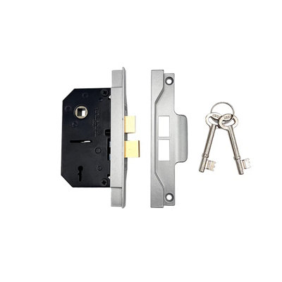 Union Rebated Mortice Sashlock 64mm 2 Lever Door Lock With 2 Keys