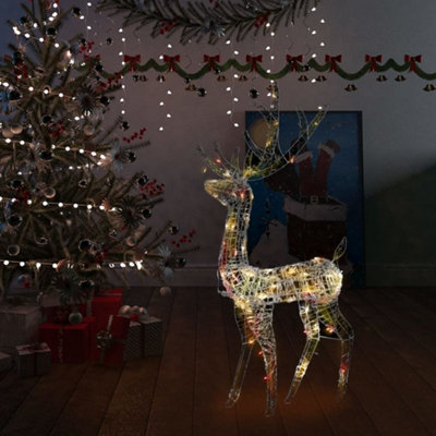 Unique Acrylic Reindeer Christmas Decoration 140 LEDs 120cm Colourful