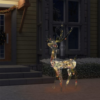 Unique Acrylic Reindeer Christmas Decoration 140 LEDs 120cm Colourful