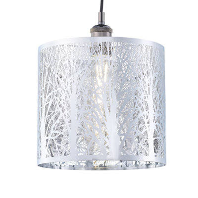 Unique and Beautiful Polished Chrome Metal Forest Design Ceiling ...