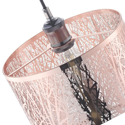 Unique and Beautiful Polished Copper Metal Forest Design Ceiling ...