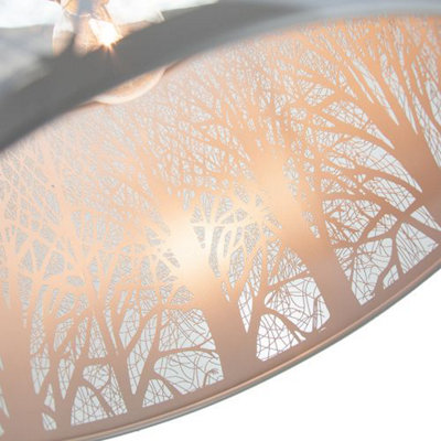 Unique and Beautiful Soft Grey Metal Forest Design Ceiling Pendant Shade
