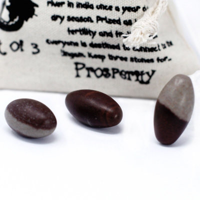 Unique One Inch Shiva Lingam 3 Stone Set