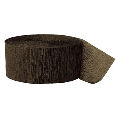 Unique Party Crepe Paper Streamers Brown (One Size)