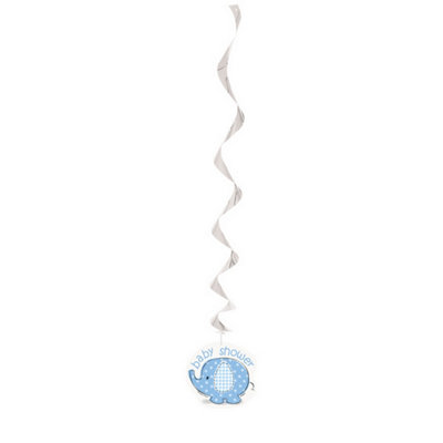 Unique Party Elephant Design Baby Shower Swirl Decoration (Pack Of 3 ...