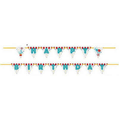 Unique Party Happy Birthday Circus Bunting Multicoloured (One Size)