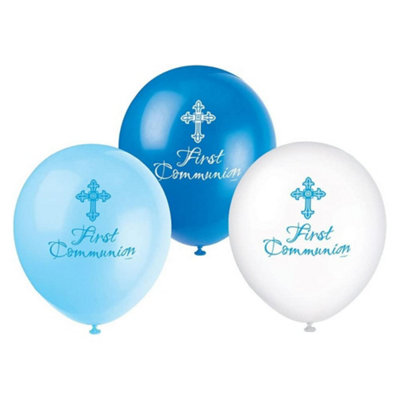 Unique Party Latex Radiant Cross First Holy Communion Balloon (Pack of ...