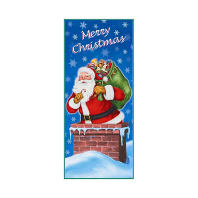 Unique Party Night Before Christmas Door Poster Multicoloured (One Size)