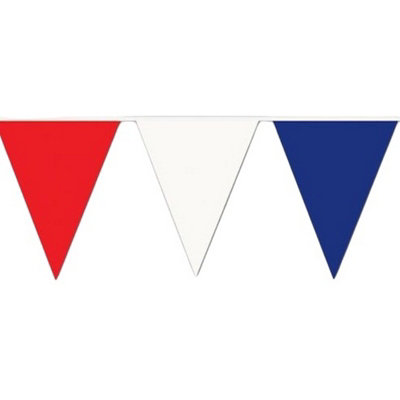 Unique Party Plain Banner Red/White/Blue (One Size)