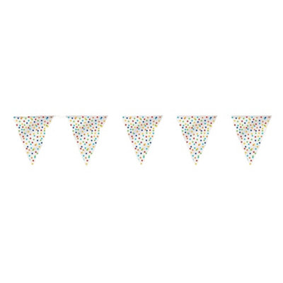 Unique Party Plastic Polka Dot Banner Multicoloured (One Size)
