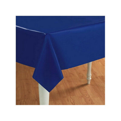 Unique Party Plastic Rectangular Party Table Cover Navy Blue (137cm x ...