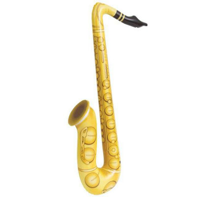 Unique Party Saxophone Inflatable Decoration Yellow/Black (One Size)
