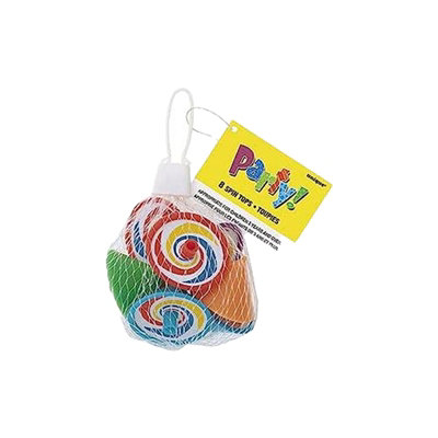 Unique Party Swirl Spinning Top (Pack of 8) Multicoloured (One Size)