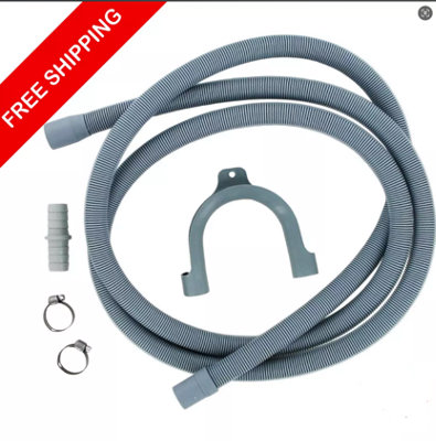 Universal 2.5m Washing Machine & Dishwasher Drain Waste Hose Extension Kit