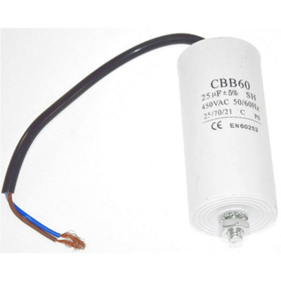 Universal 25UF Capacitor with 21.5cm Cable Connectors by Ufixt